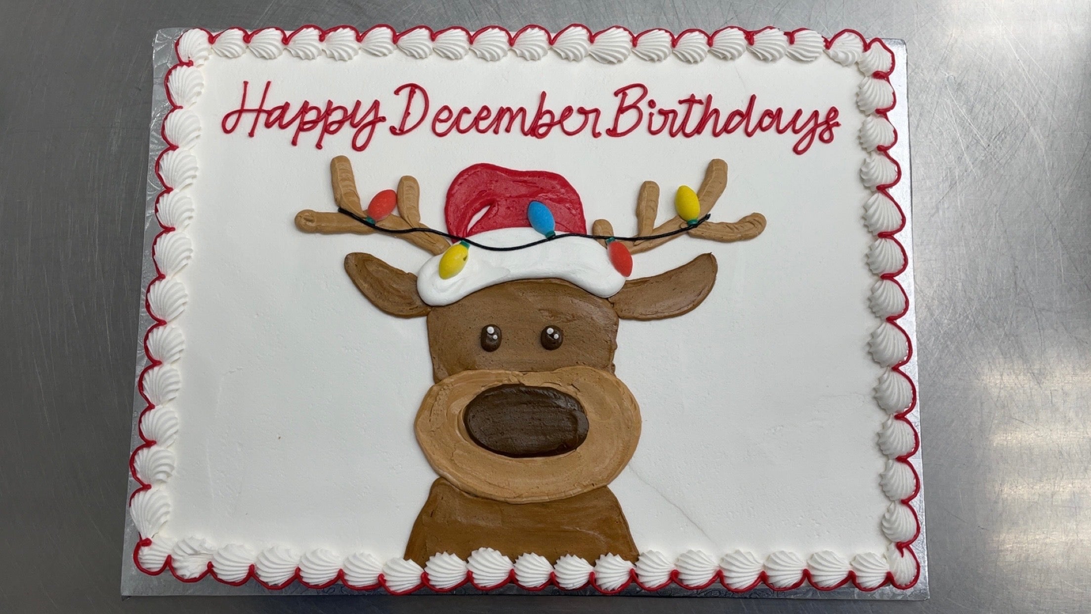Reindeer and Lights Cake – McArthur's Bakery